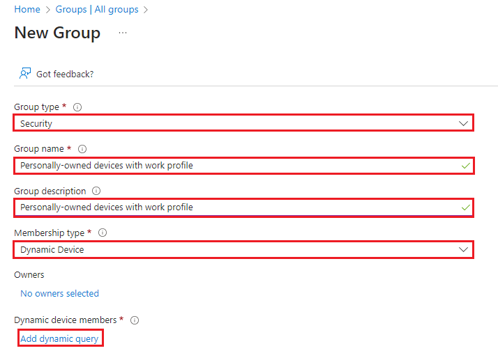 How to create Entra dynamic groups for Android Enterprise enrolments?